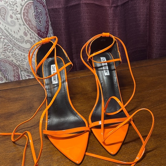 Cape Robbin | Shoes | Cape Robbin Vibrant Orange Strappy Heels | Poshmark